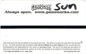 Functional Card: GameWorks (Games Centers, Amusement Parks, United ...
