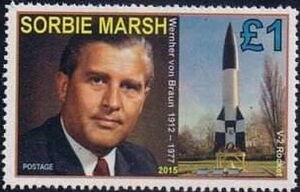 Stamp: Werner von Braun (Scotland, Sorbie Marsh: Cinderella Stamps ...