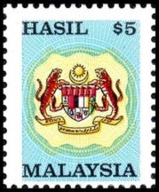 Stamp: Coat of Arms of Malaysia (Malaysia: Revenue Stamps(Revenue) Bar ...