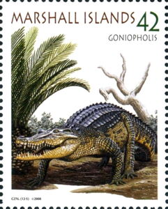 Stamp: Goniopholis (Marshall Islands(Dinosaurs) Mi:MH 2308,Sn:MH 925e ...