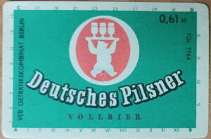 Drink Label: Deutsches Pilsner Vollbier (VEB Getränkekombinat Berlin ...
