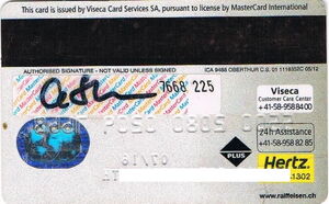 Bank Card: Member Plus (Raiffeisen, SwitzerlandCol:CH-MC-0063