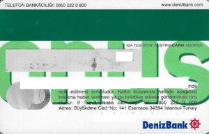 Bank Card: Bonus Denizbank (Denizbank, Türkiye (Turkey)Col:TR-MC-0533