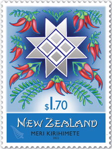 Stamp: Snowflake (New Zealand(Christmas 2022) Mi:NZ 3960,Sn:NZ 3043,Yt ...