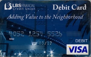 Bank Card: VISA Debit - LBS Financial Credit Union (LBS Financial ...