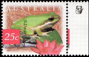 Stamp: Northern Dwarf Tree Frog (Litoria bicolor) - 1st Reprint ...