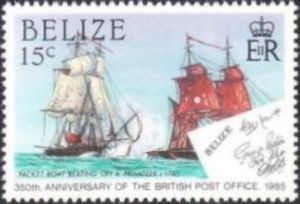 Stamp: Packet, Privateer (Belize) (British Post Office) Mi:BZ 809,Sn:BZ ...