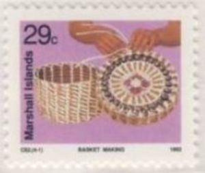Stamp: Basket weaving (Marshall Islands(Traditional Handicrafts) Mi:MH ...