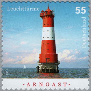 Stamp: Arngast (built 1910) (Germany, Federal Republic(Lighthouses 2011 ...