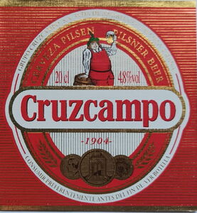 Drink Label: Cruzcampo (Grupo Cruzcampo S.A., SpainCol:ES-BEER-002980