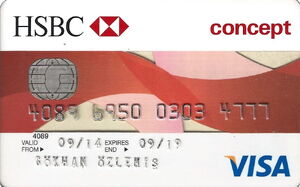 Bank Card: HSBC - Concept (HSBC bank, Türkiye (Turkey)Col:TR-VI-0561