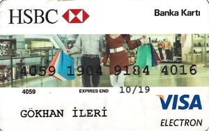 Bank Card: HSBC - Banka Kartı (HSBC bank, Türkiye (Turkey)Col:TR-VE-0159