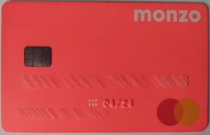 Bank Card: Monzo 10-19 (Monzo Bank, United Kingdom of Great Britain ...