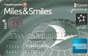 Bank Card: Miles & Smiles - Prime Trink (Garanti Bankası, Türkiye ...