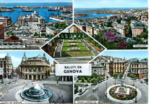 Postcard: Genova "Greetings from Genoa" (Italy(Genova (Genova-GE)) Col ...