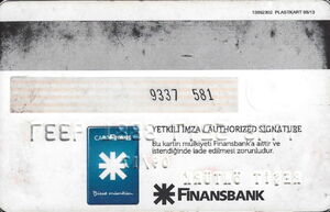 Bank Card: Finansbank, Nakit Card (Finansbank, Türkiye (Turkey)Col:TR ...