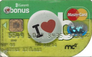 Bank Card: Garanti Bonus (Garanti Bankası, Türkiye (Turkey)Col:TR-MC-0603
