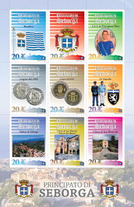 Stamp: Views from the Principality of Seborga S/S (Italy: Cinderella ...