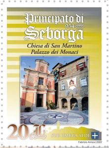 Stamp: Church of San Martino (Italy: Cinderella Stamps(Principality of ...