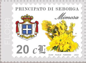 Stamp: Mimosa (Italy: Cinderella Stamps(Principality of Seborga) Col:IT ...