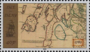 Stamp: Map of Isle of Islay, 1782 (Scotland, Isle of Islay: Cinderella ...