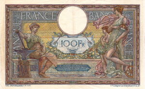 Banknote: 100 Francs (France(1909-1923 Issue) Wor:P-71a.19