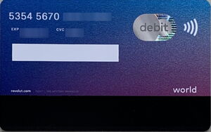 Bank Card: MasterCard World Debit - Revolut (Revolut, United Kingdom of ...