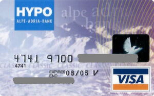 Bank Card: HYPO Alpe-Adria Bank (Hypo Group Alpe Adria, CroatiaCol:HR ...