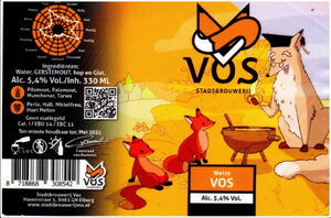 Drink Label: Weize Vos (Stadsbrouwerij Vos, NetherlandsCol:NL-BEER-032644
