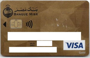 Tarjeta de Banco: Banque Misr Visa Gold Contactless (Banque Misr ...