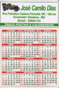 Pocket Calendar: Scania (Brazil(Cars) Col:BR-2013-Truck-001