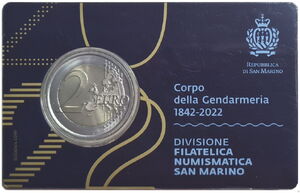 Moneda: 2 Euro (180th anniversary Corps of the Gendarmerie) (San Marino ...