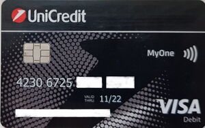 Bank Card: UniCredit - MyOne (UniCredit Banca, ItalyCol:IT-VI-0095.04