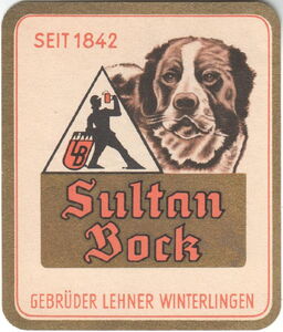 Drink Label: Sultan Bock (Lehner-Bräu Winterlingen, Germany, Federal ...