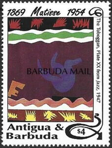 Stamp: The Toboggan (Barbuda(The 40th Anniversary of the Death of Henri ...