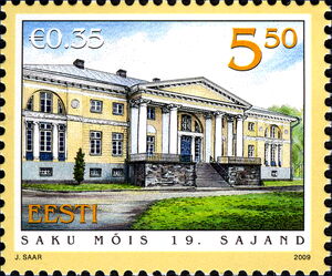 Stamp: Saku Manor (XIX c.) (Estonia(Estonian Historic Manor Halls) Mi:EE 648,Sn:EE 627,Yt:EE 600 ...