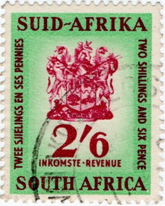 Stamp: Coat of arms of the Union of South Africa (South Africa: Revenue ...