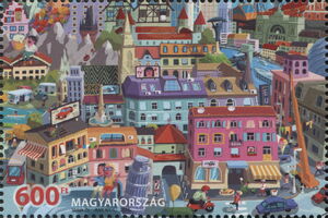 Stamp: Countries and towns (Hungary(Landmarks of Cities of European ...