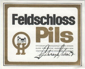 Drink Label: Feldschloss Pils (Feldschlösschen Brauerei Wuppertal ...