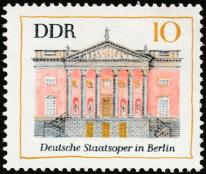 Stamp: German State Opera in Berlin (Germany, Democratic Republic (DDR ...
