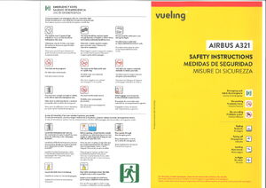 Safety Card: Airbus A321 (Vueling, SpainCol:VLG-ES-0024