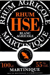 Drink Label: Rhum Blanc Agricole HSE 55% Vol. (Habitation Saint-Etienne ...
