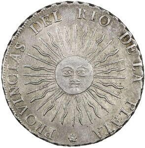 Moeda: 8 Reales (Argentina, Provincias Unidas del Rio de la Plata ...