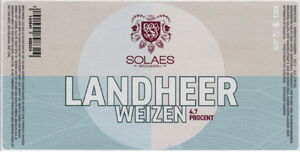 Drink Label: Landheer Weizen (Brouwerij Solaes, NetherlandsCol:NL-BEER ...
