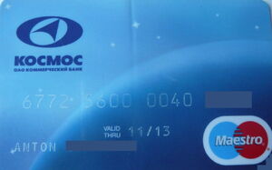 Bank Card: Commercial Bank Cosmos Maestro (Bank Cosmos, RussiaCol:RU-MS ...