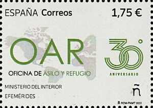 Stamp: Office of Asylum and Refuge, 30th Anniversary (SpainEdi:ES 5590