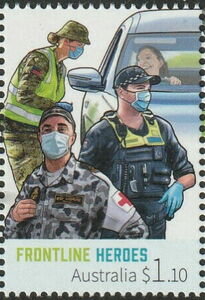Stamp: Frontline Heroes (Australia(Frontline Heroes (2021)) Mi:AU 5263 ...