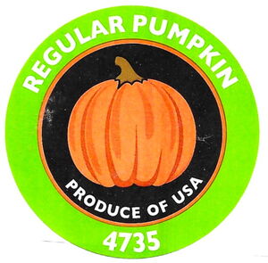 Fruit Sticker: Regular Pumpkin #4735 (United States of AmericaCol:US-VG ...