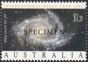 Stamp: Spiral Galaxy NGC 2997 (Australia(International Space Year) Sg ...