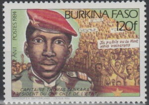 Timbre: Captain Sankara (Burkina Faso(Country-defence) Mi:BF B975,Sn:BF ...